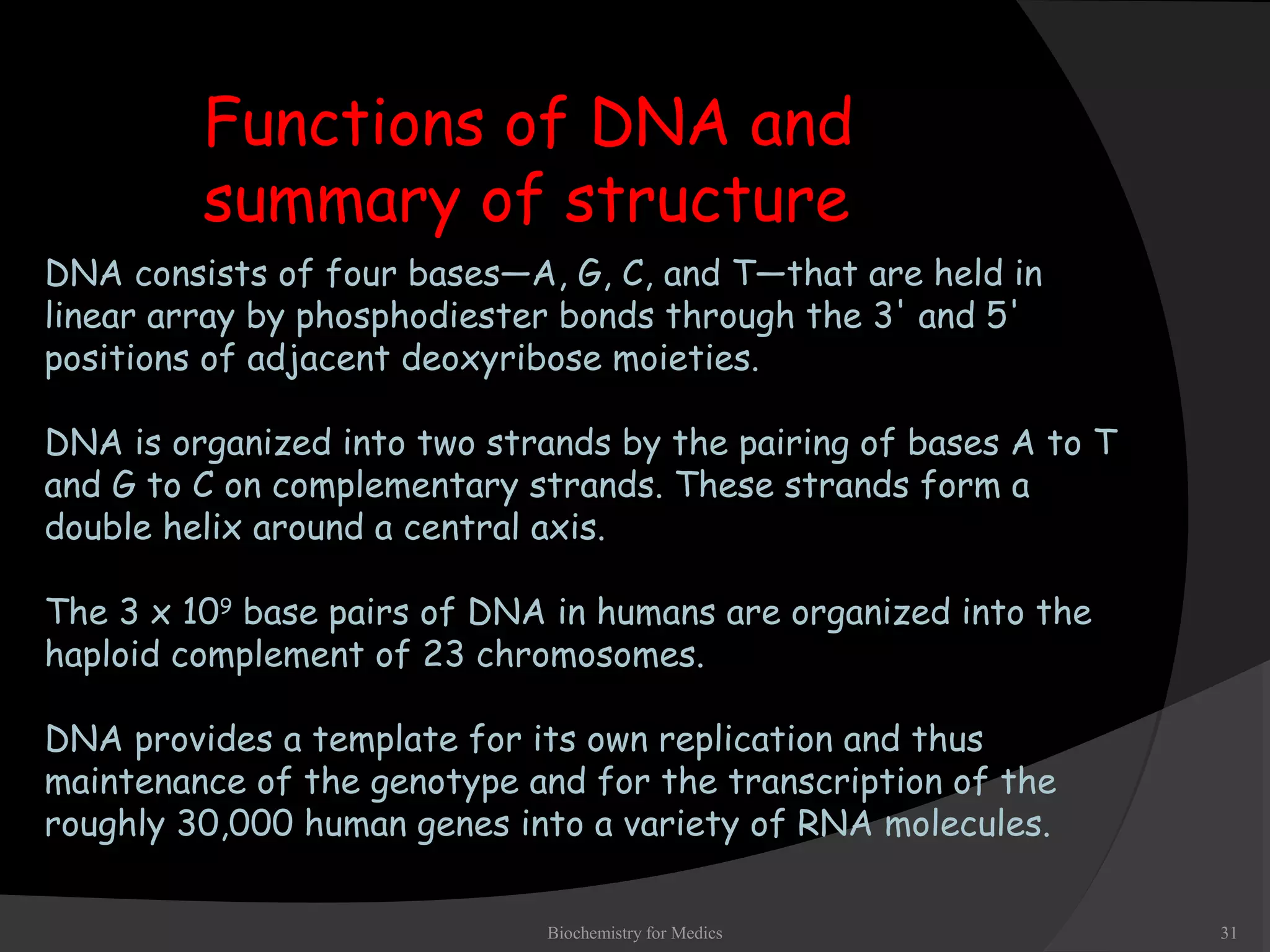 DNA structure, Functions and properties | PPT