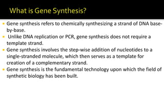 chemical synsis of Dna | PPTX