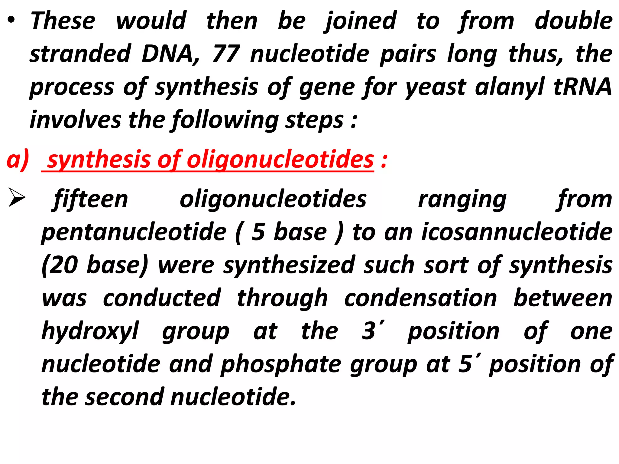 Dna synthesis & sequencing | PPTX