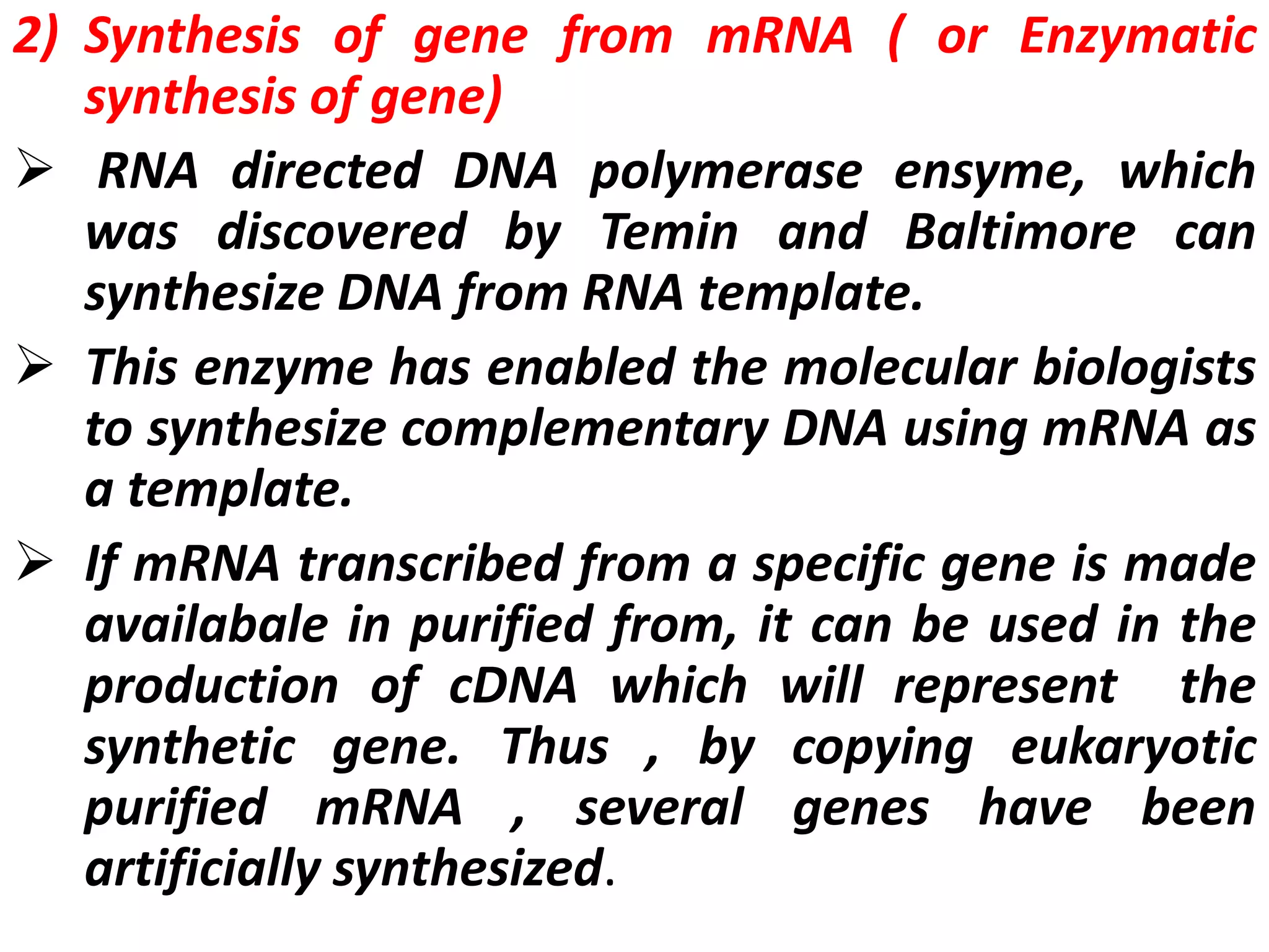 Dna synthesis & sequencing | PPTX