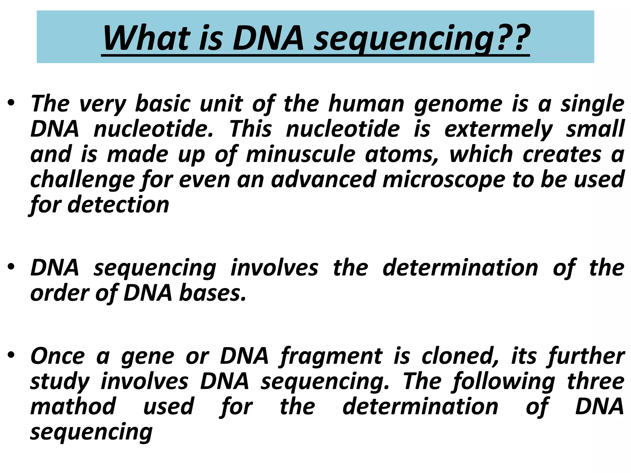 Dna synthesis & sequencing | PPTX