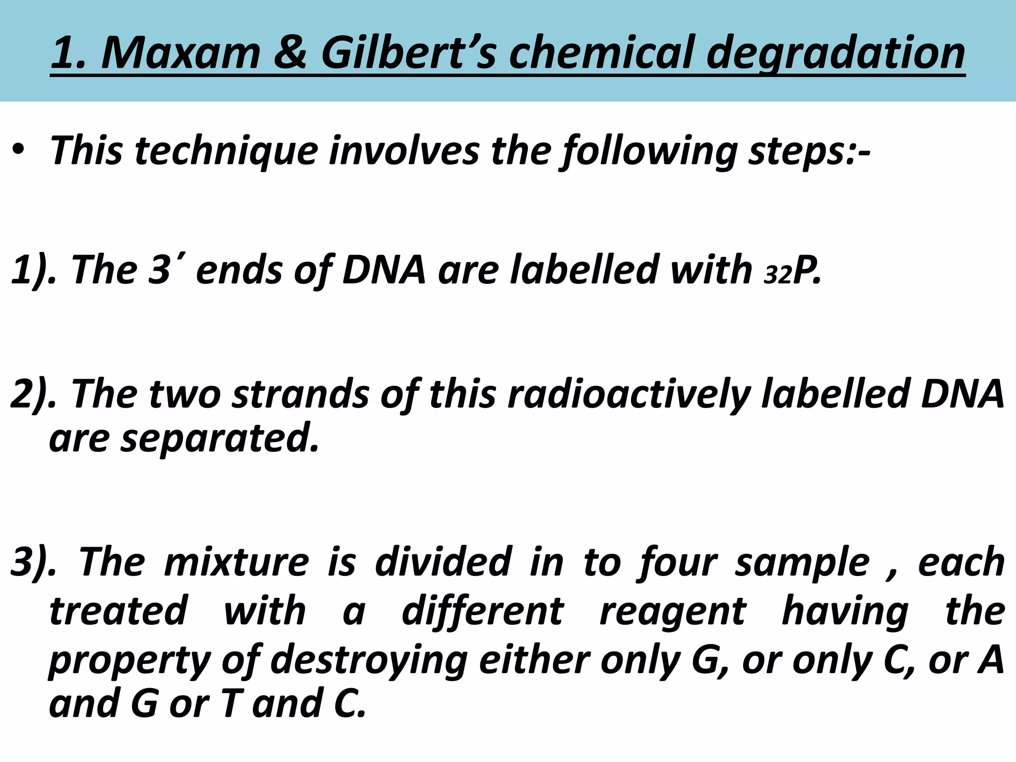 Dna synthesis & sequencing | PPTX