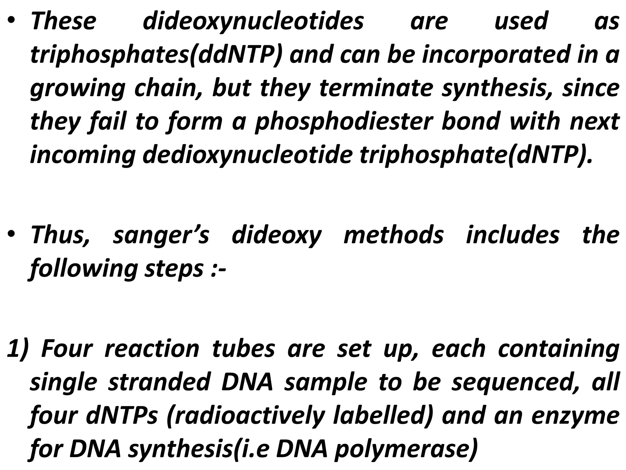 Dna synthesis & sequencing | PPTX