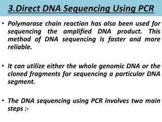 Dna synthesis & sequencing | PPTX