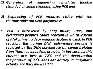 Dna synthesis & sequencing | PPTX