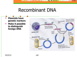 Dna technology 1 | PPT | Biological Sciences | Science