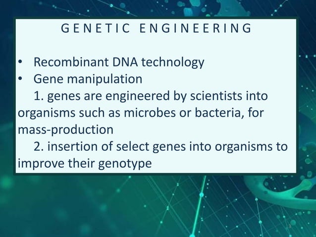 DNA Technology 2: Genetic Engineering | PPT