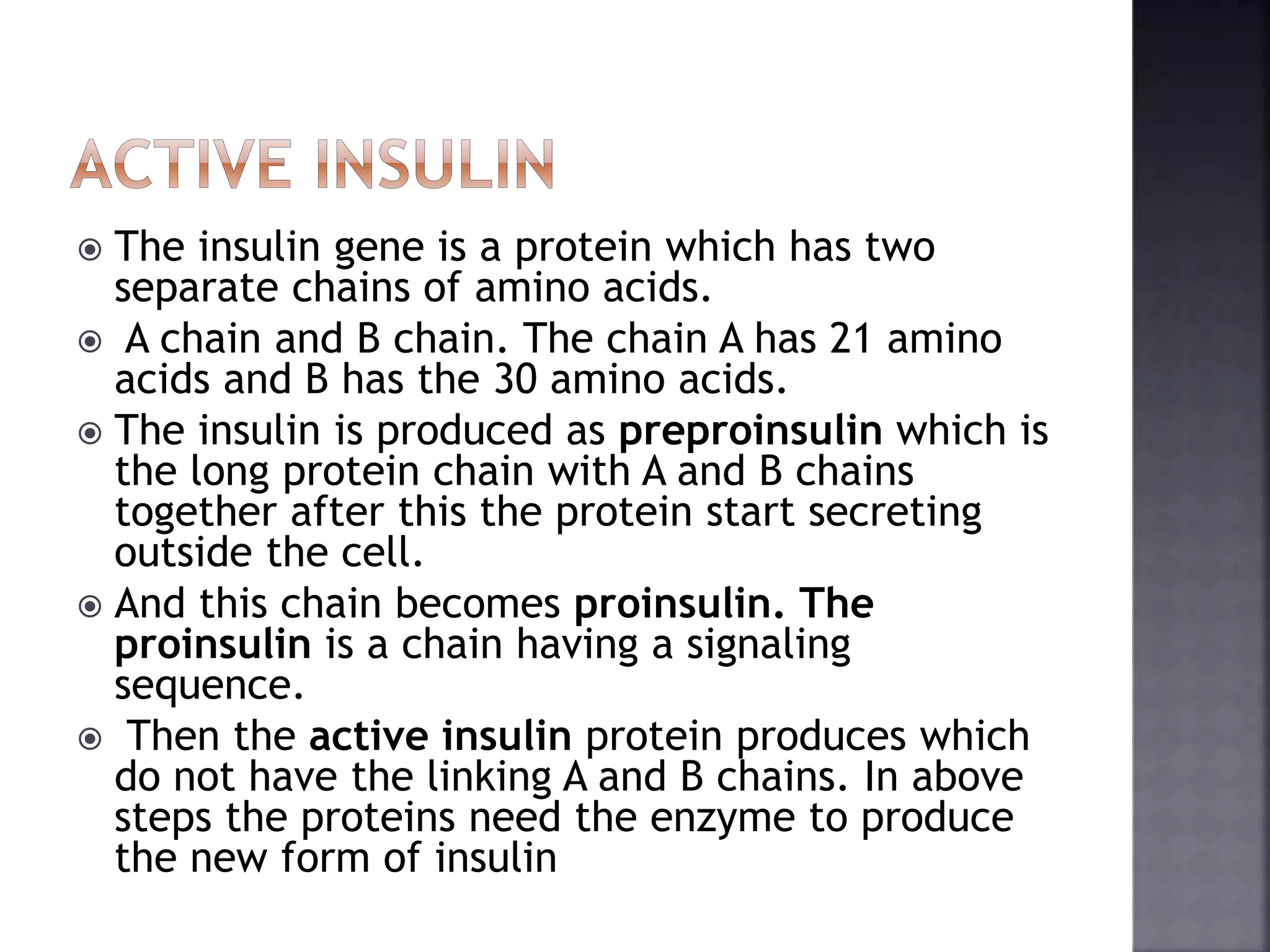 Insulin as therapeutic protein. | PPTX