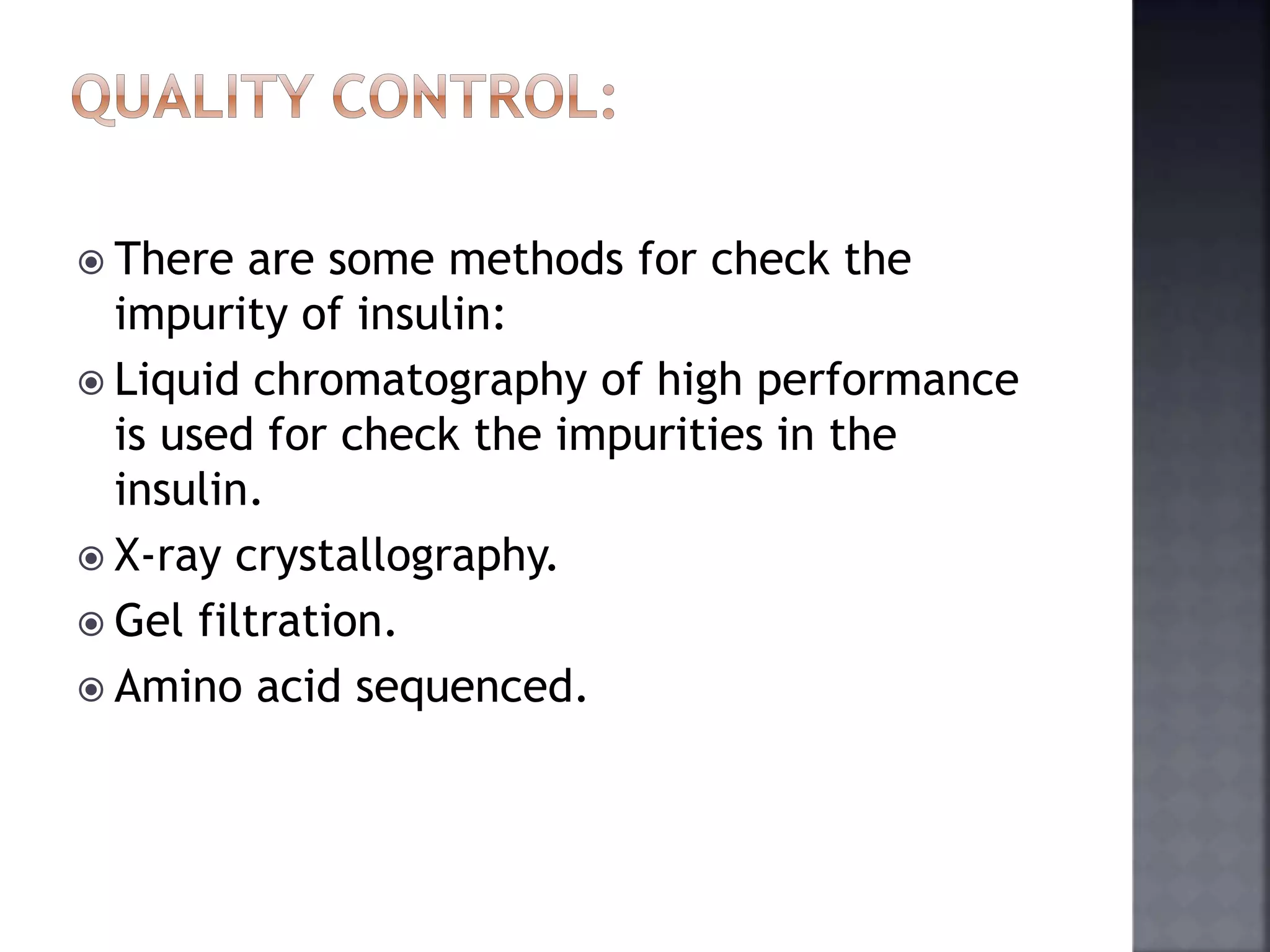 Insulin as therapeutic protein. | PPTX