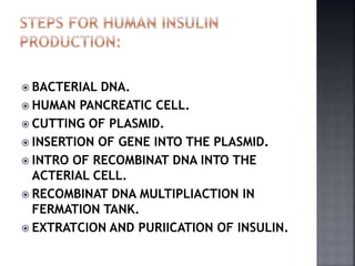 Insulin as therapeutic protein. | PPTX