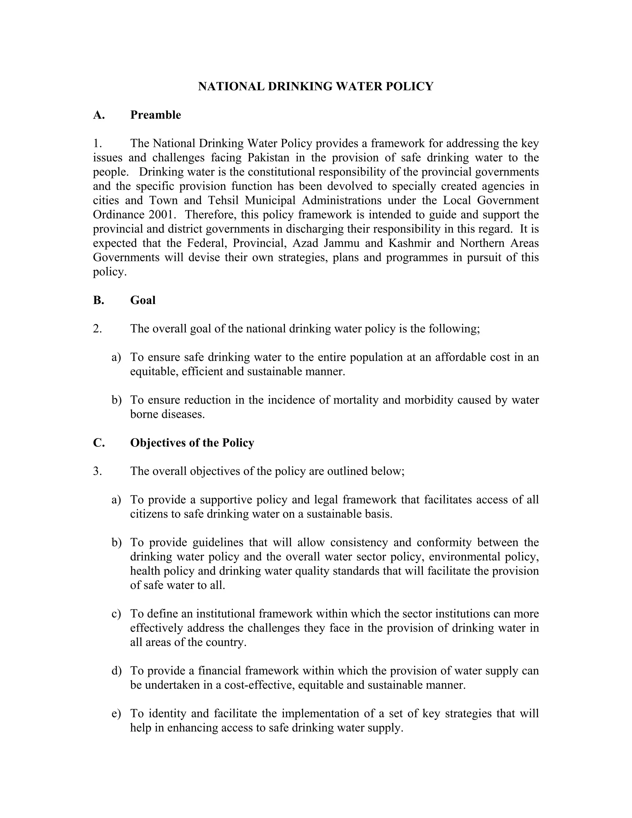 D national drinking_water_policy | PDF