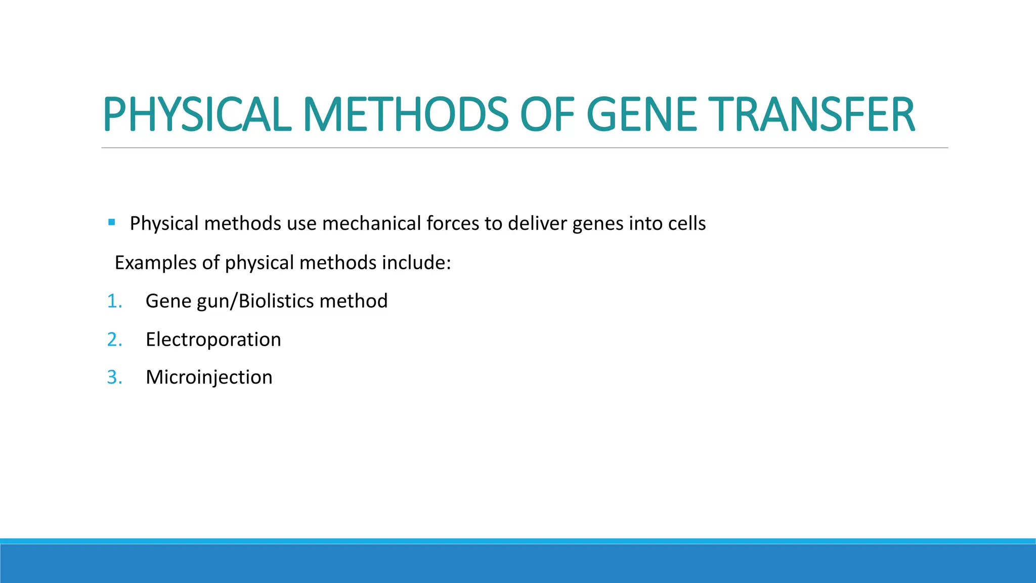 METHODS IN GENE TRANSFER TECHNIQUES | PDF