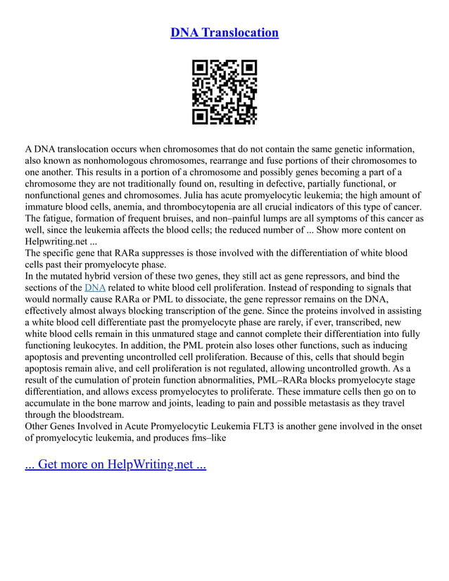 DNA Translocation | PDF