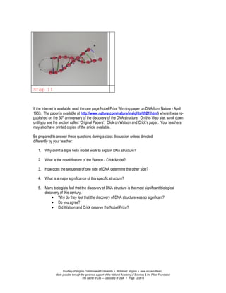 Dna vid lesson plan | DOC