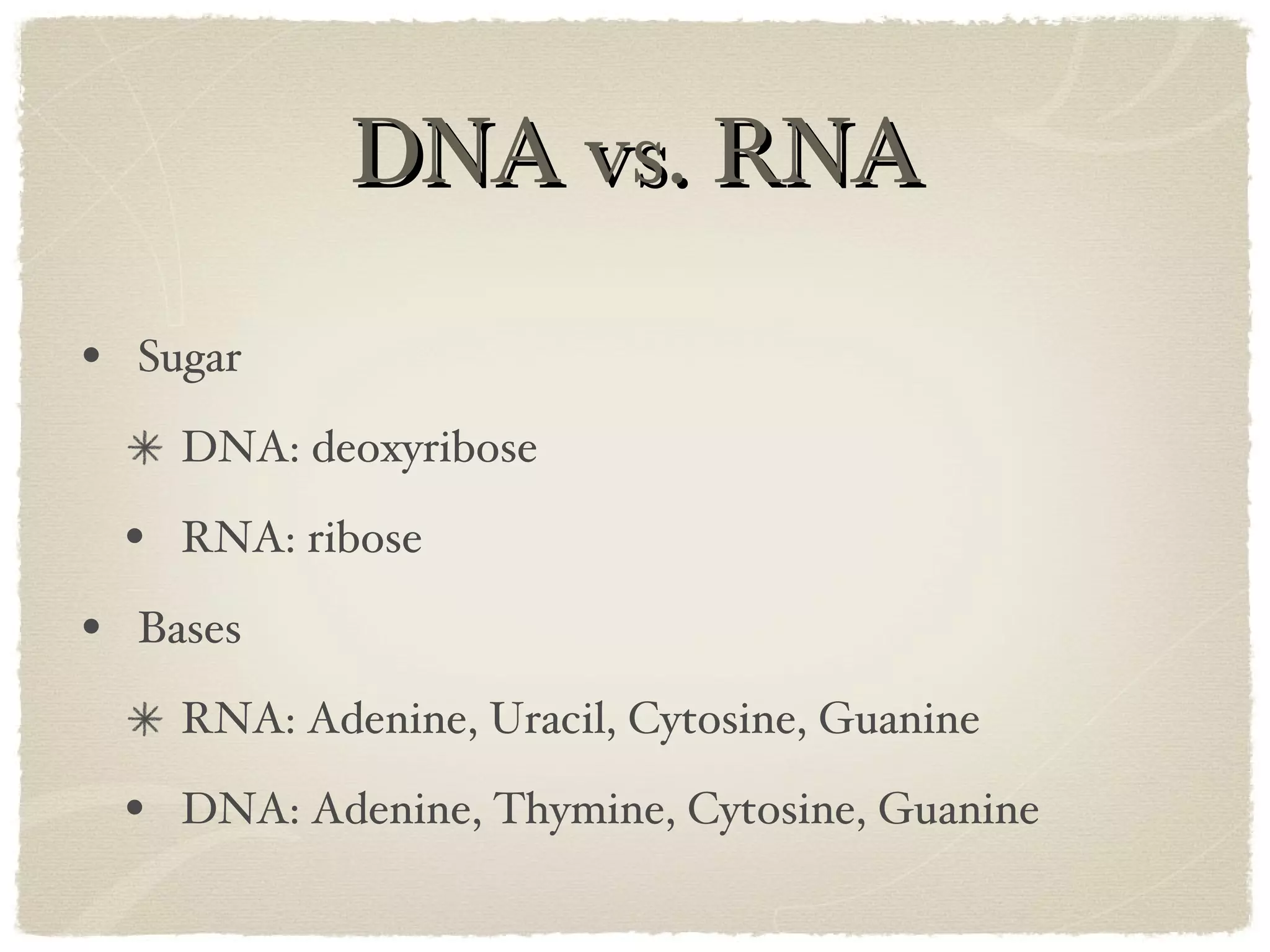 DNA vs. RNA | PPT