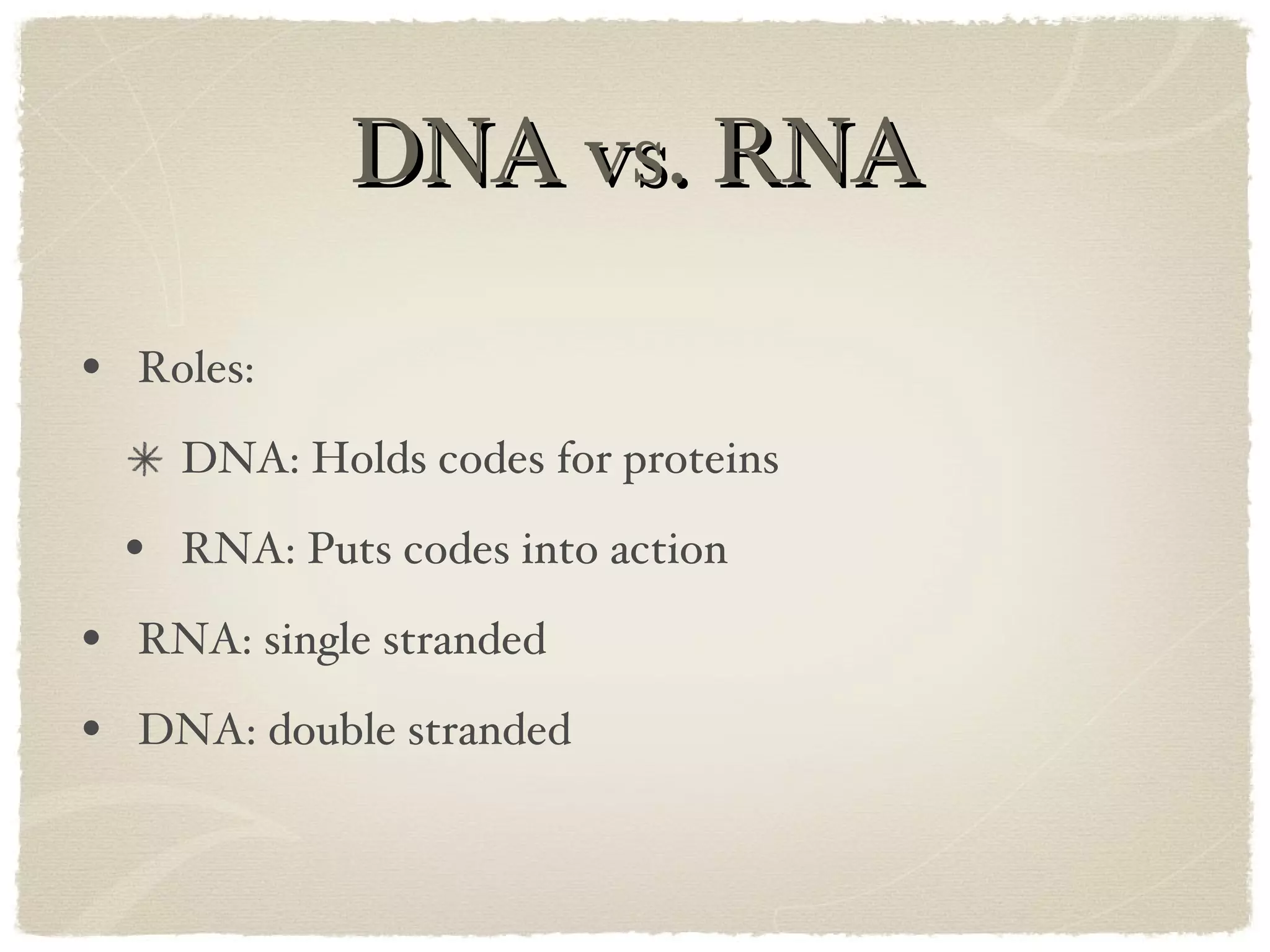 DNA vs. RNA | PPT