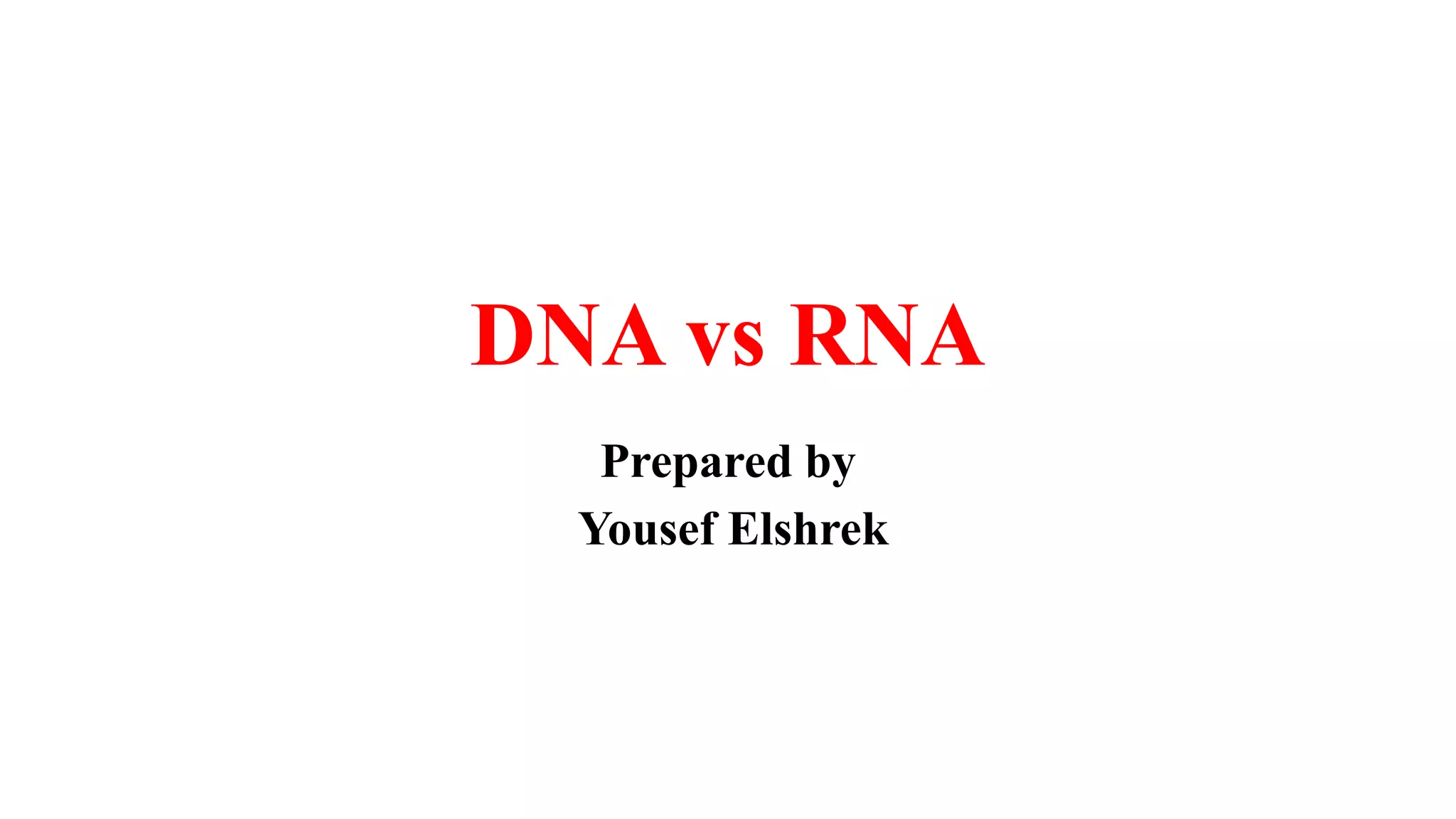 Dna vs rna | PPT
