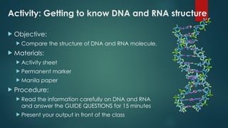 DNA vs RNA with good activity and engage | PPTX