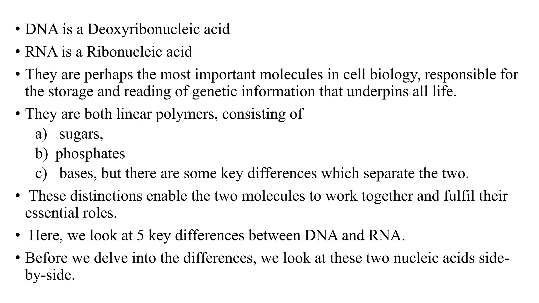 DNA vs RNA and Comparison.pptx