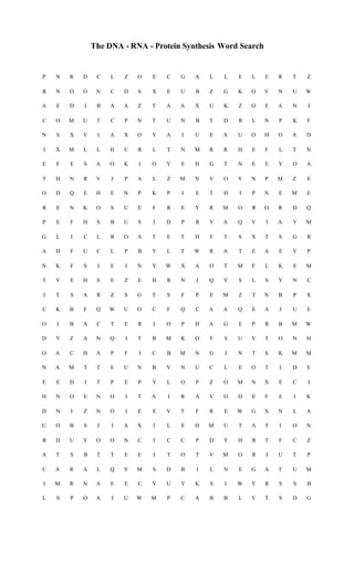 Dna word search | PDF