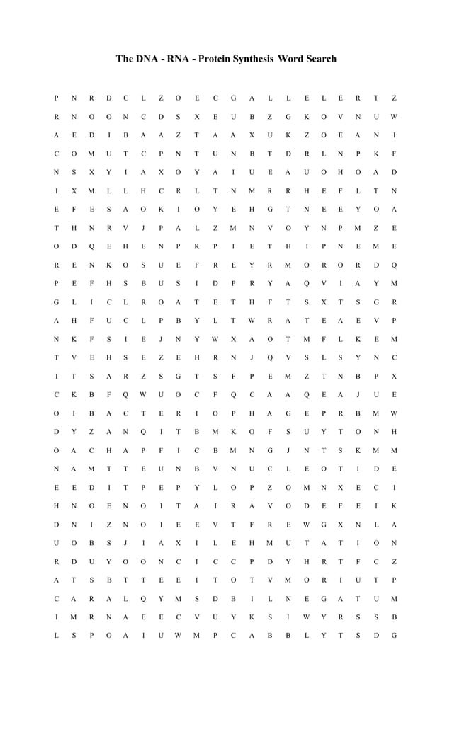 Dna word search | PDF
