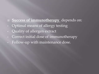 Allergen specific immunotherapy | PPTX