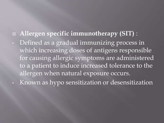 Allergen specific immunotherapy | PPTX