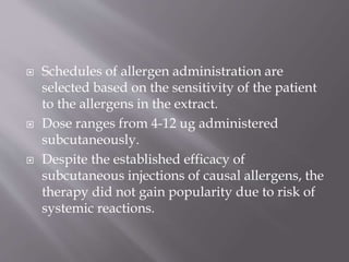 Allergen specific immunotherapy | PPTX