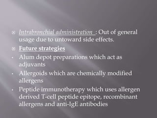 Allergen specific immunotherapy | PPTX