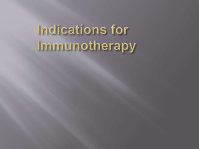 Allergen specific immunotherapy | PPTX