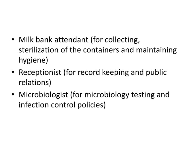 HUMAN MILK BANKING | PPTX