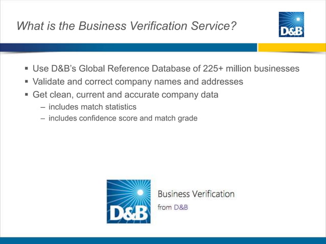 D&B Business Verification API Code Sample in C# | PPTX | Databases ...
