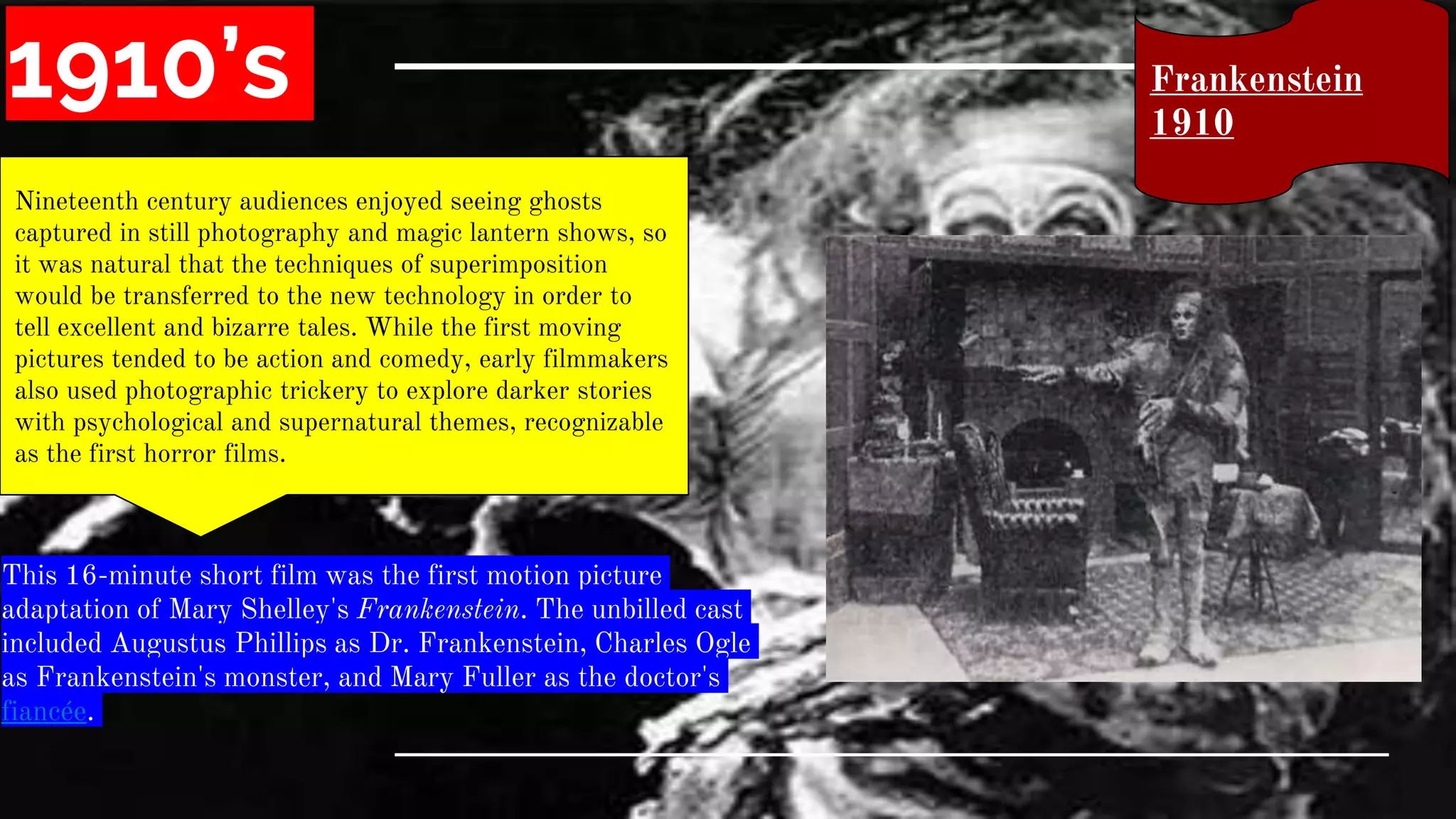 Horror movie history timeline | PPTX