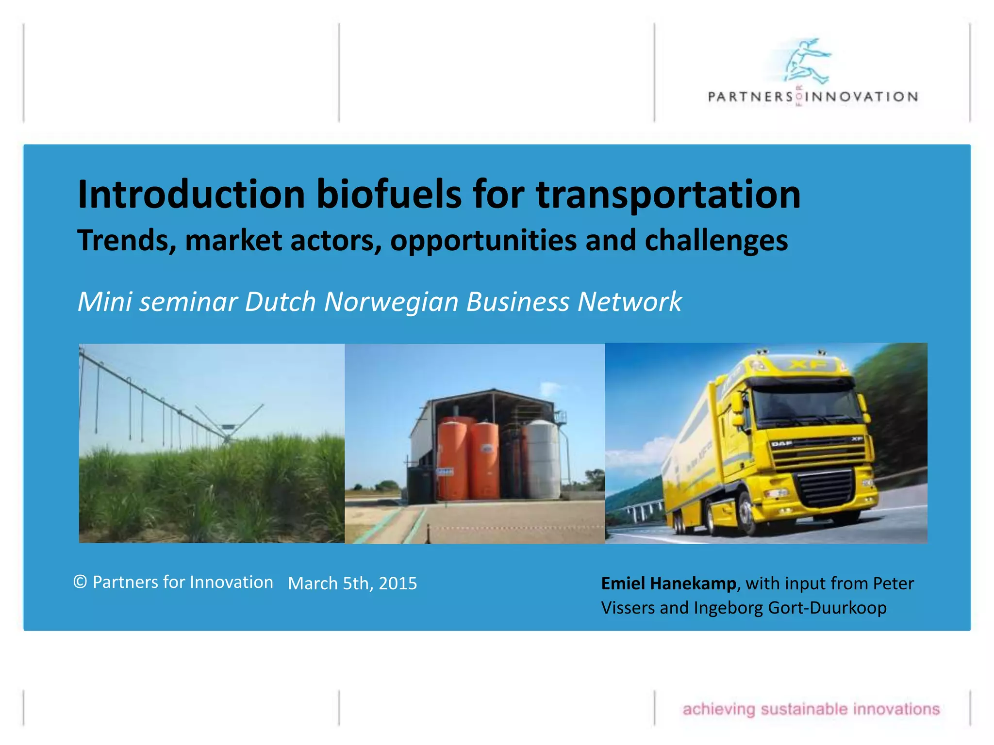 biofuels for transport | PPT