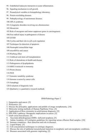 DNB QUESTIONS.pdf DNB question paper for | PDF