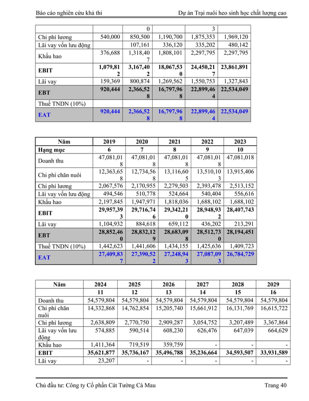 Dự án chăn nuôi heo sinh học chất lượng cao | DOC