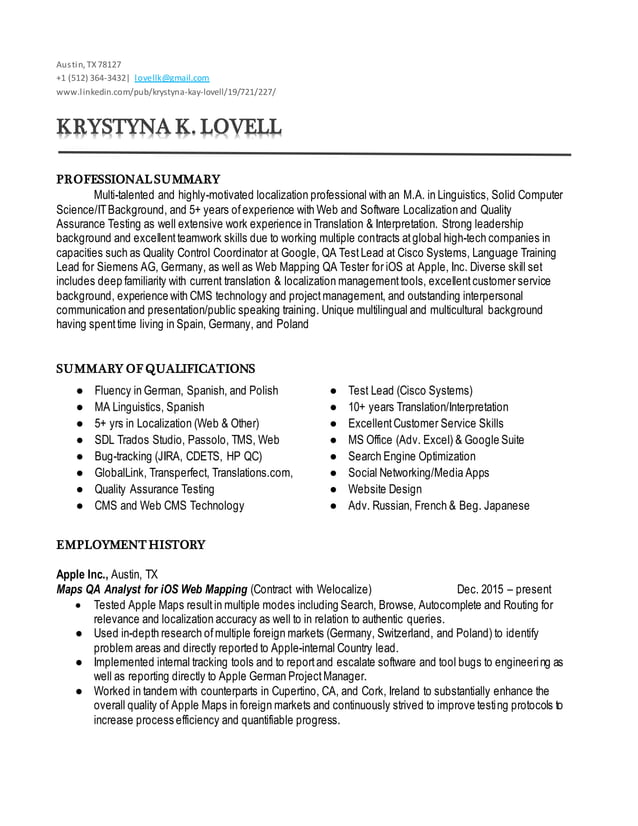 K. Lovell Resume | DOCX