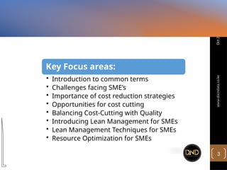 DND - Cost Reduction Strategies to Enhance Operational Efficiency for SMEs[1].pptx | Small and ...