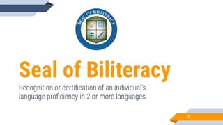 FHS: Seal of Biliteracy Proposal | PPT