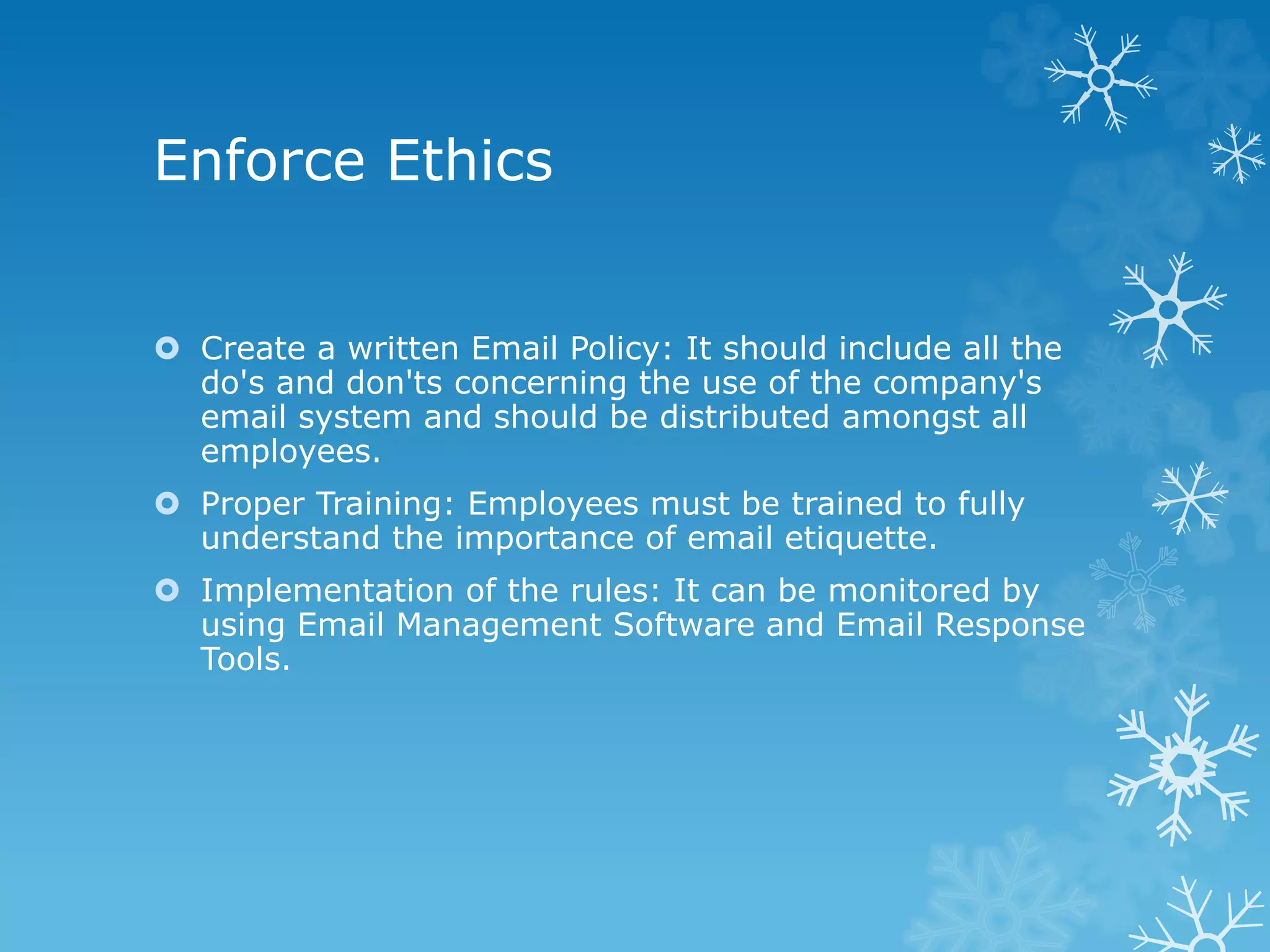 Email Ethics | PPTX