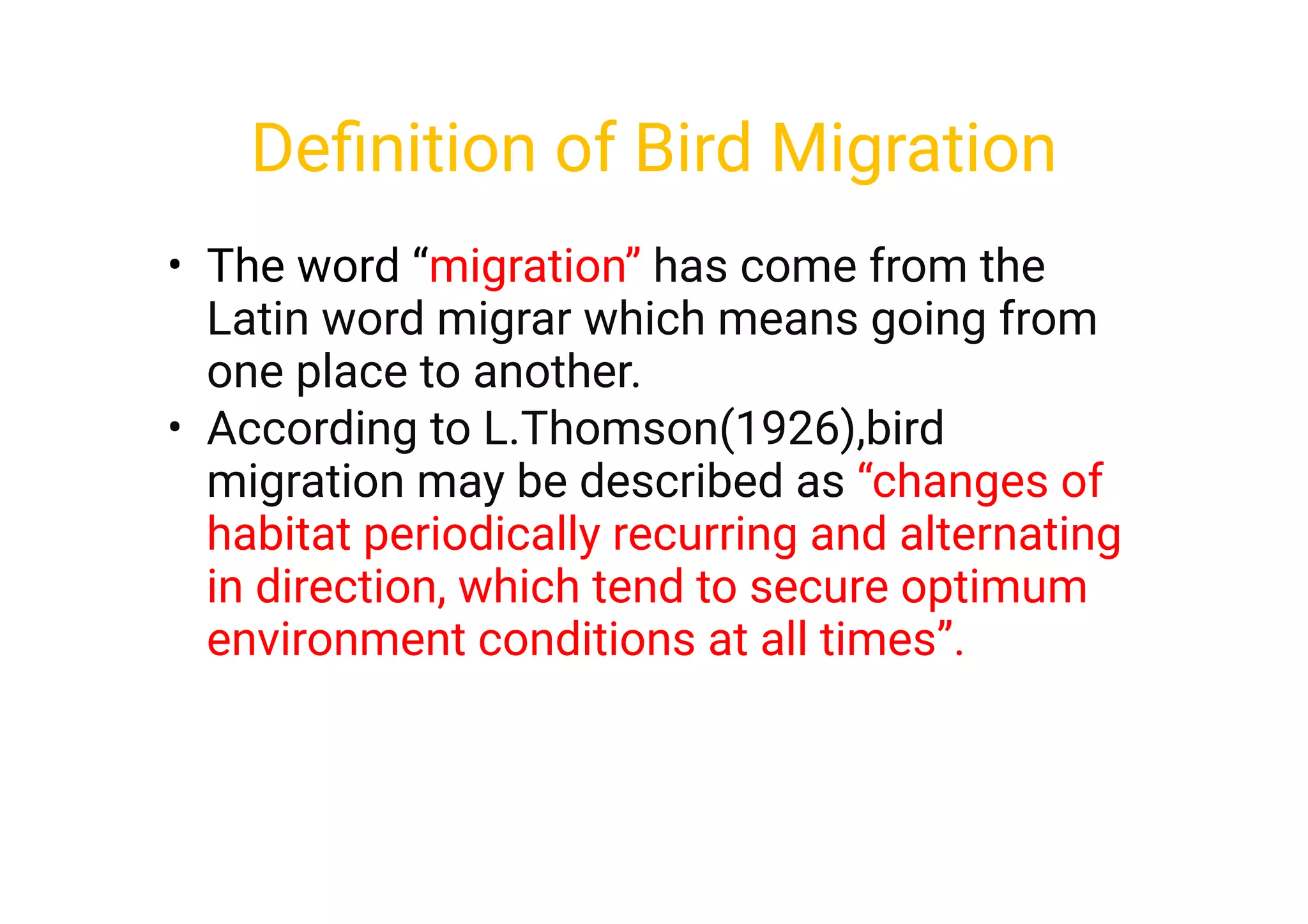 MIGRATION IN BRIDS | PDF