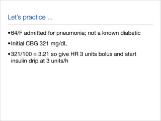 Yale Insulin Infusion Protocol | PDF