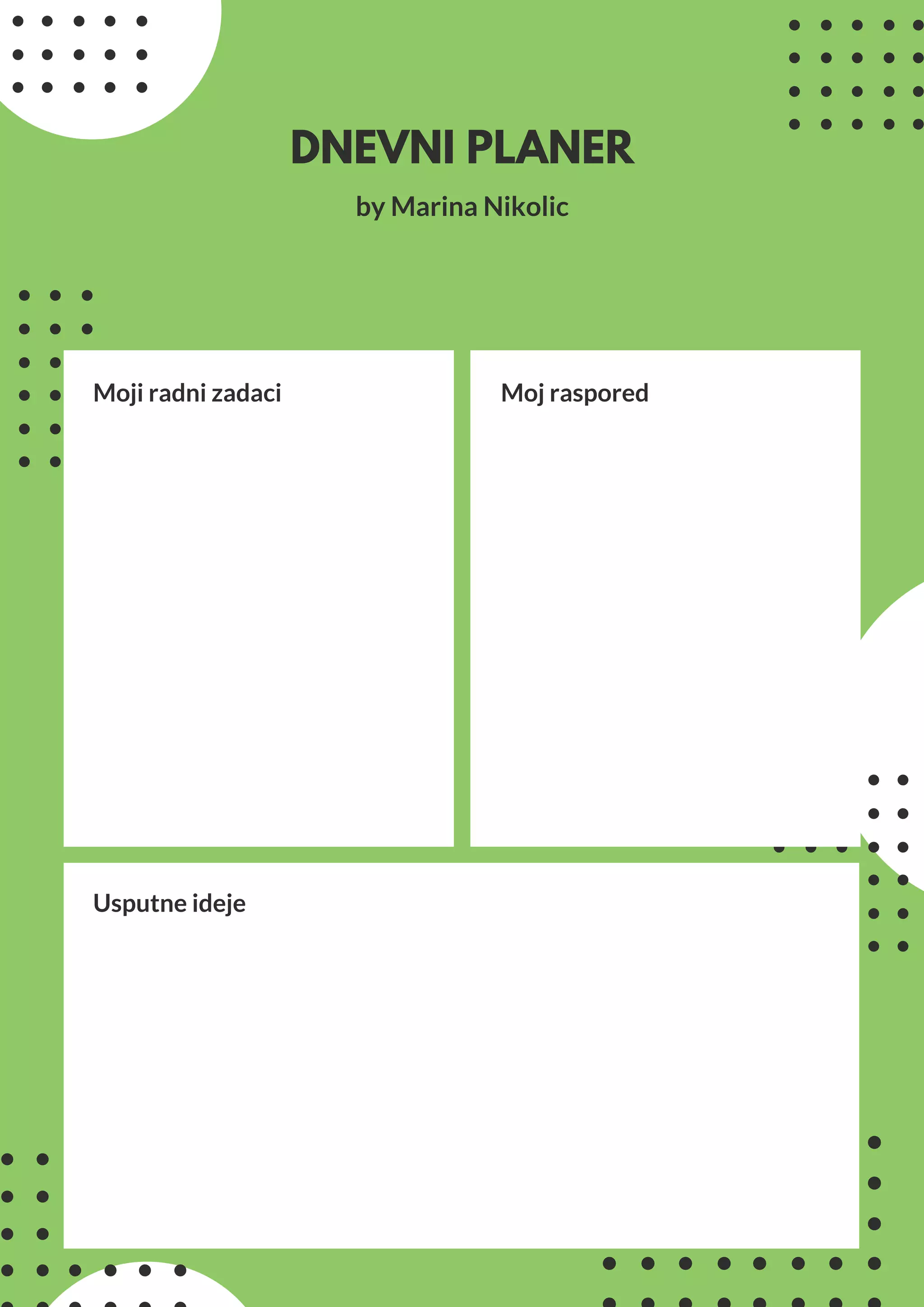 Dnevni i nedeljni planeri | PDF