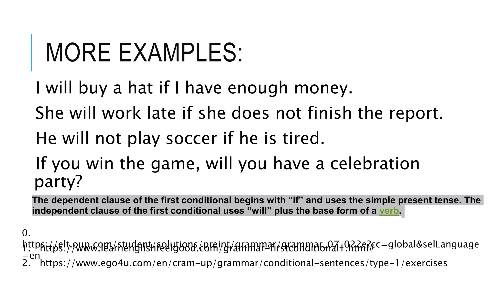 Conditional sentences | PPTX