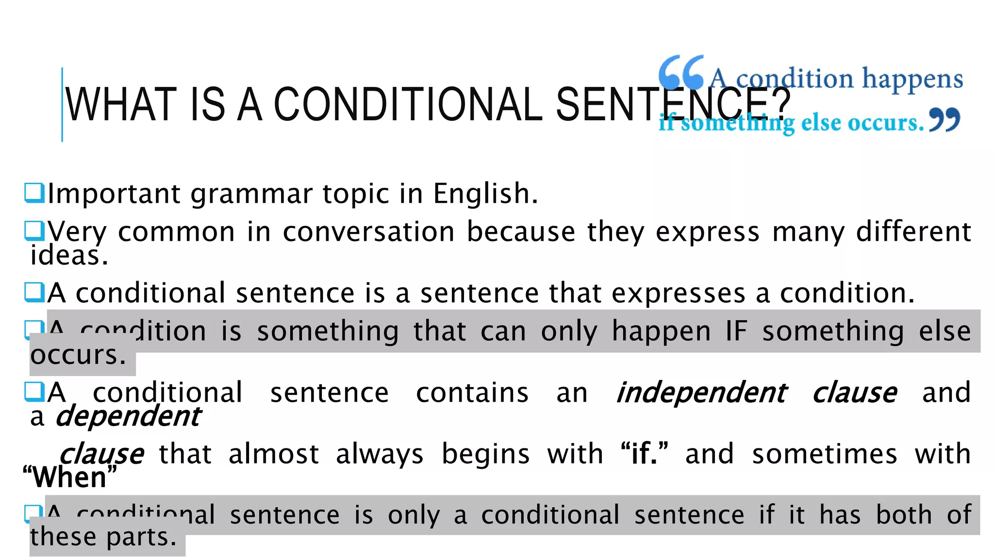 Conditional sentences | PPTX