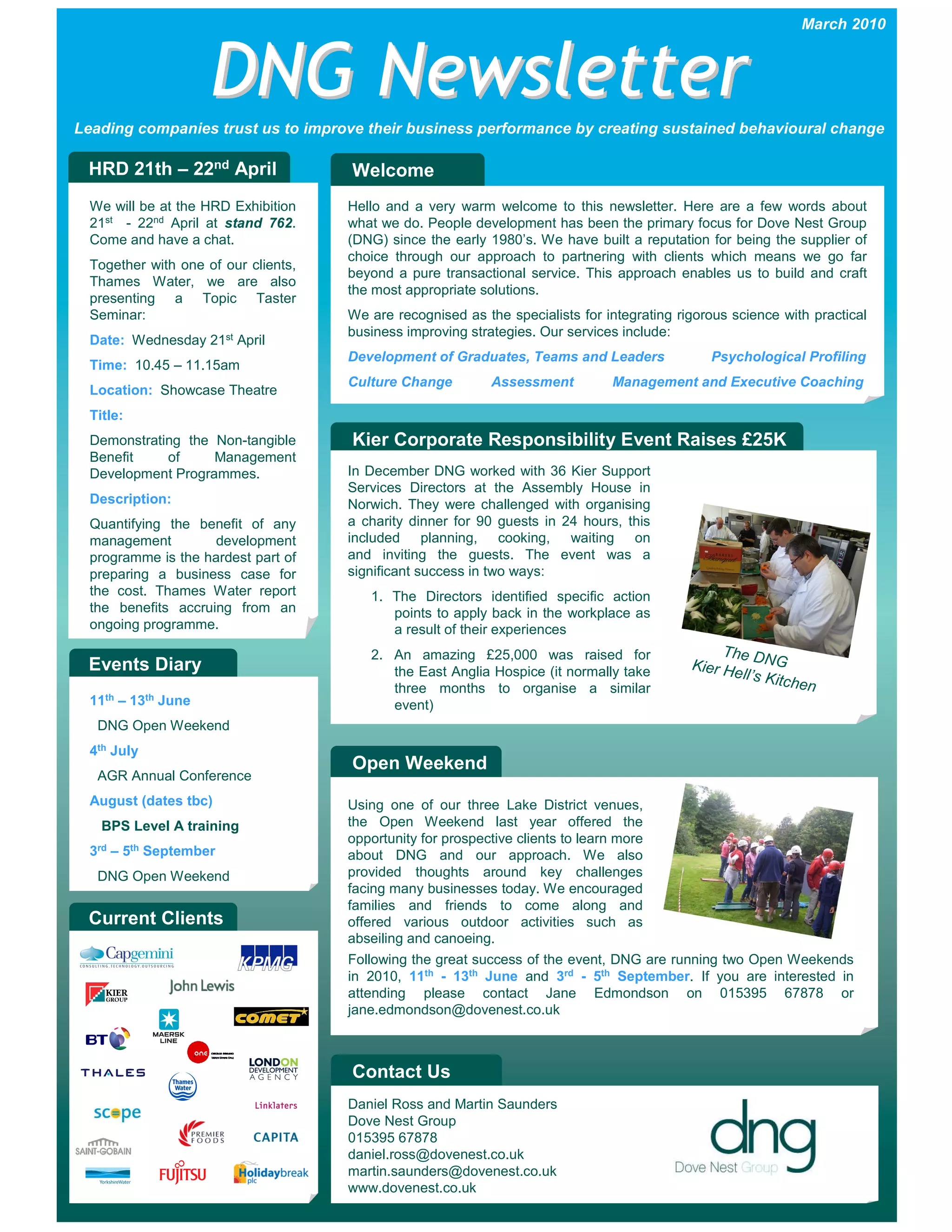 Dove Nest Group March Newsletter | PDF