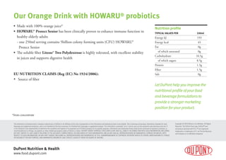 ORANGE DRINK WITH HOWARU® PROTECT SENIOR | PPT