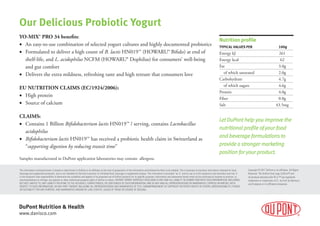 DuPont Delicious Probiotic Yogurt | PPT