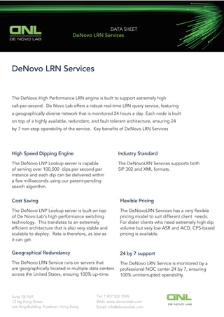 denovolab.com lrn services | PDF