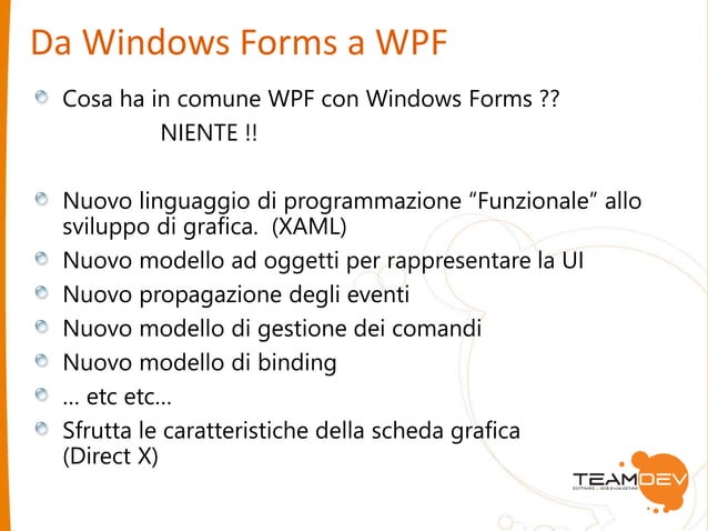 WPF basics | PPTX | Programming Languages | Computing